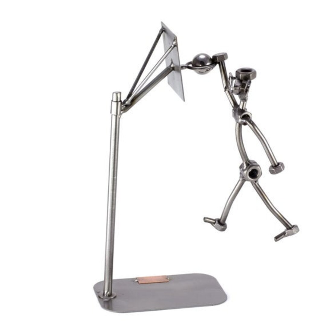 Nuts and Bolts Sculpture basketball Dunking Handmade Ornament Figurine ...