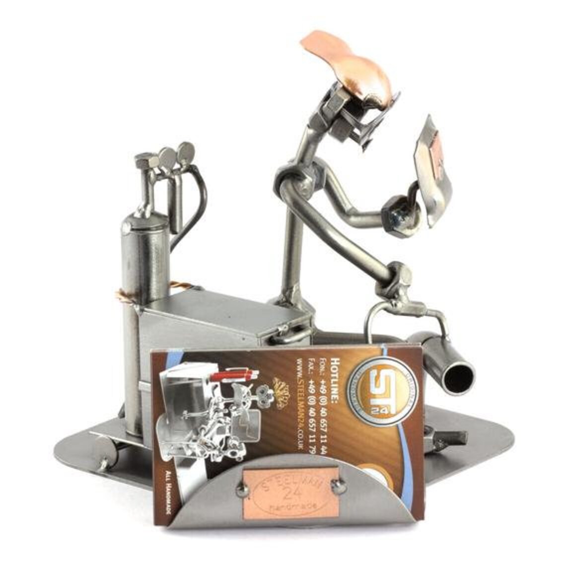 Nuts and Bolts Sculpture welder With Business Card - Etsy
