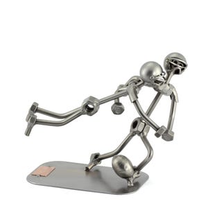Nuts and Bolts Sculpture "football Tackle" - Handmade Ornament Figurine ...