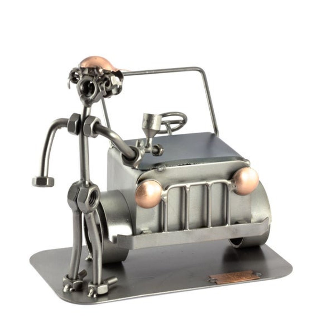 Nuts and Bolts Sculpture auto Body Painter Handmade Ornament Figurine ...