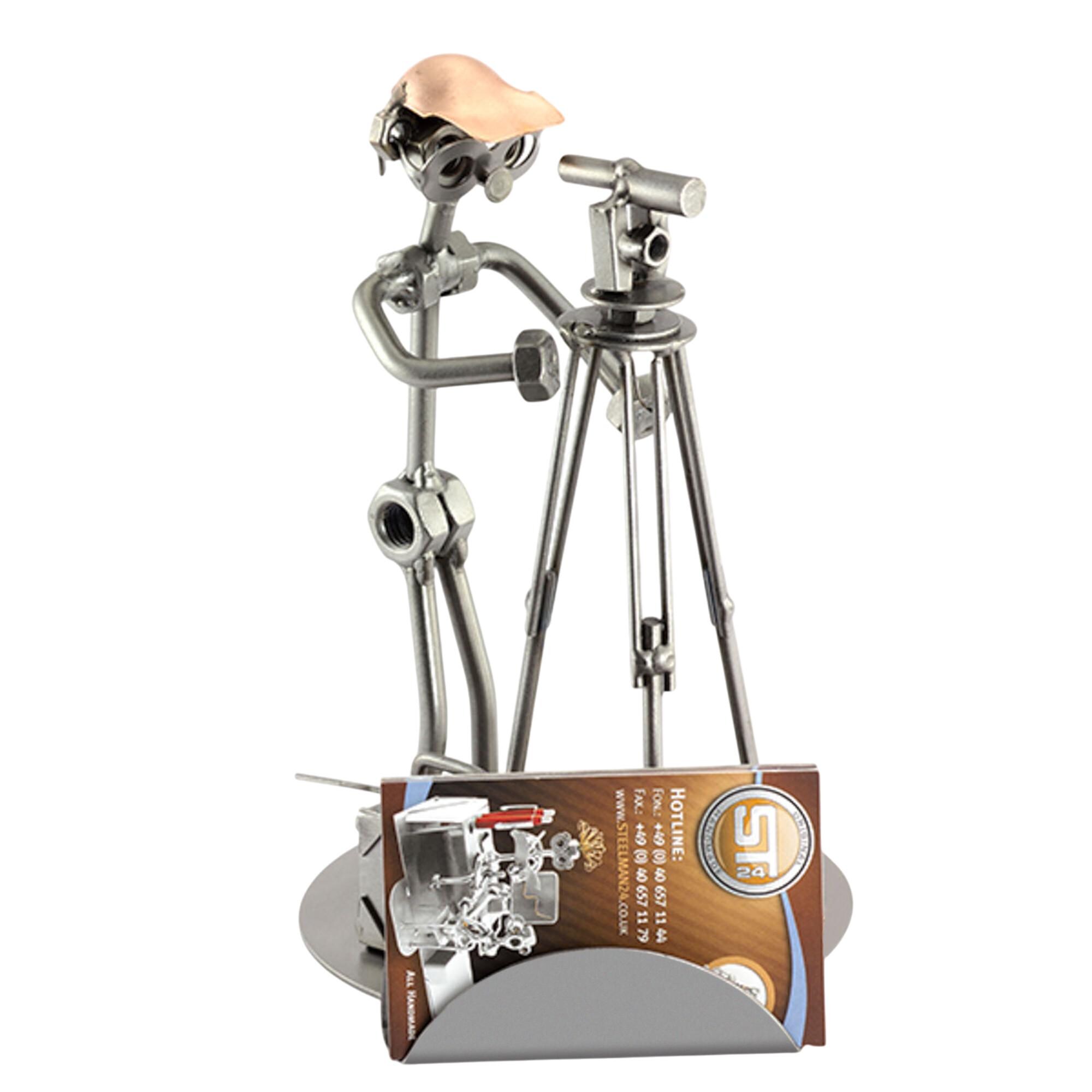 Nuts and Bolts Sculpture "land Surveyor" - Handmade Ornament Figurine ...