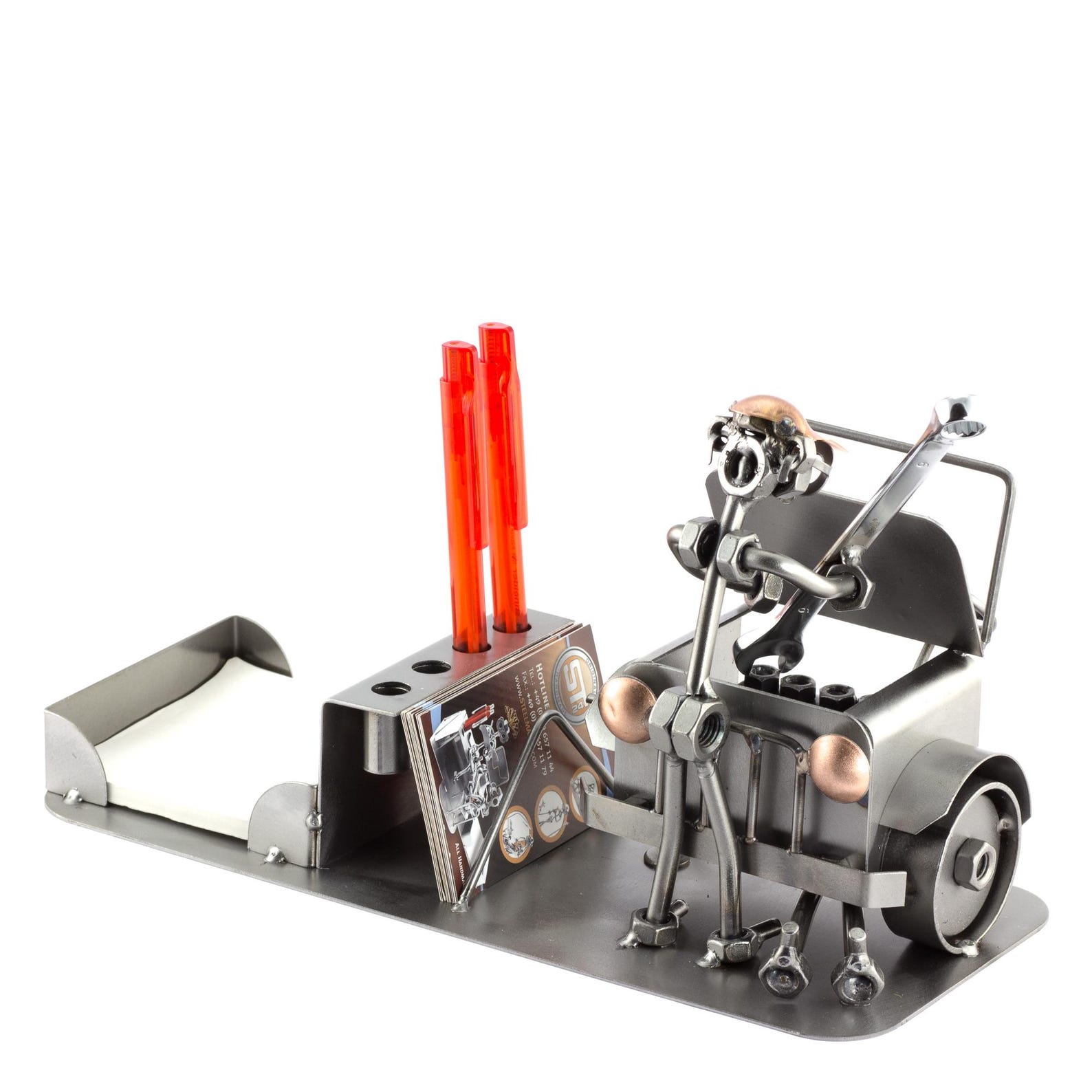 Nuts and Bolts Sculpture "mechanic Desk Organizer Office Tidy ...