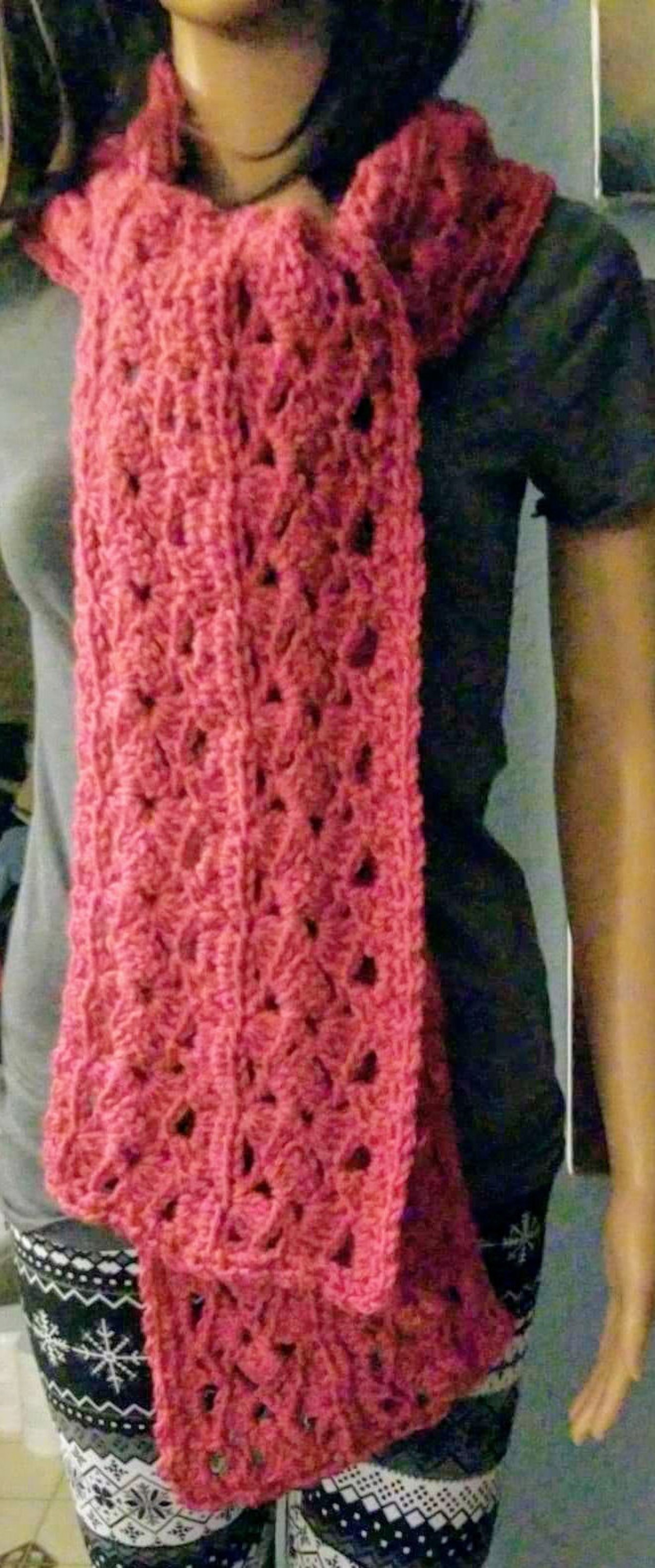 Slanted Lace Shell Scarf Digital Pattern Crochet Pattern - Etsy