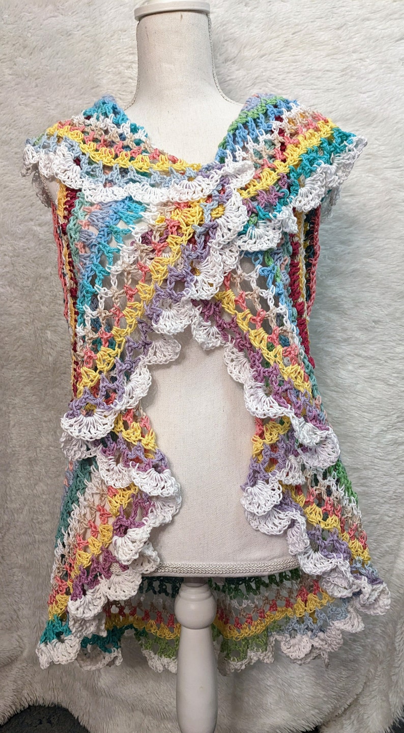 Summer, Cover Up, Boho, Circular, Vest, Manda, Small, Ladies Medium - Etsy