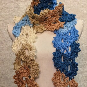 Queen Anne's Lace Scarf, Crochet Scarf, Accessory, Fashion, and ...