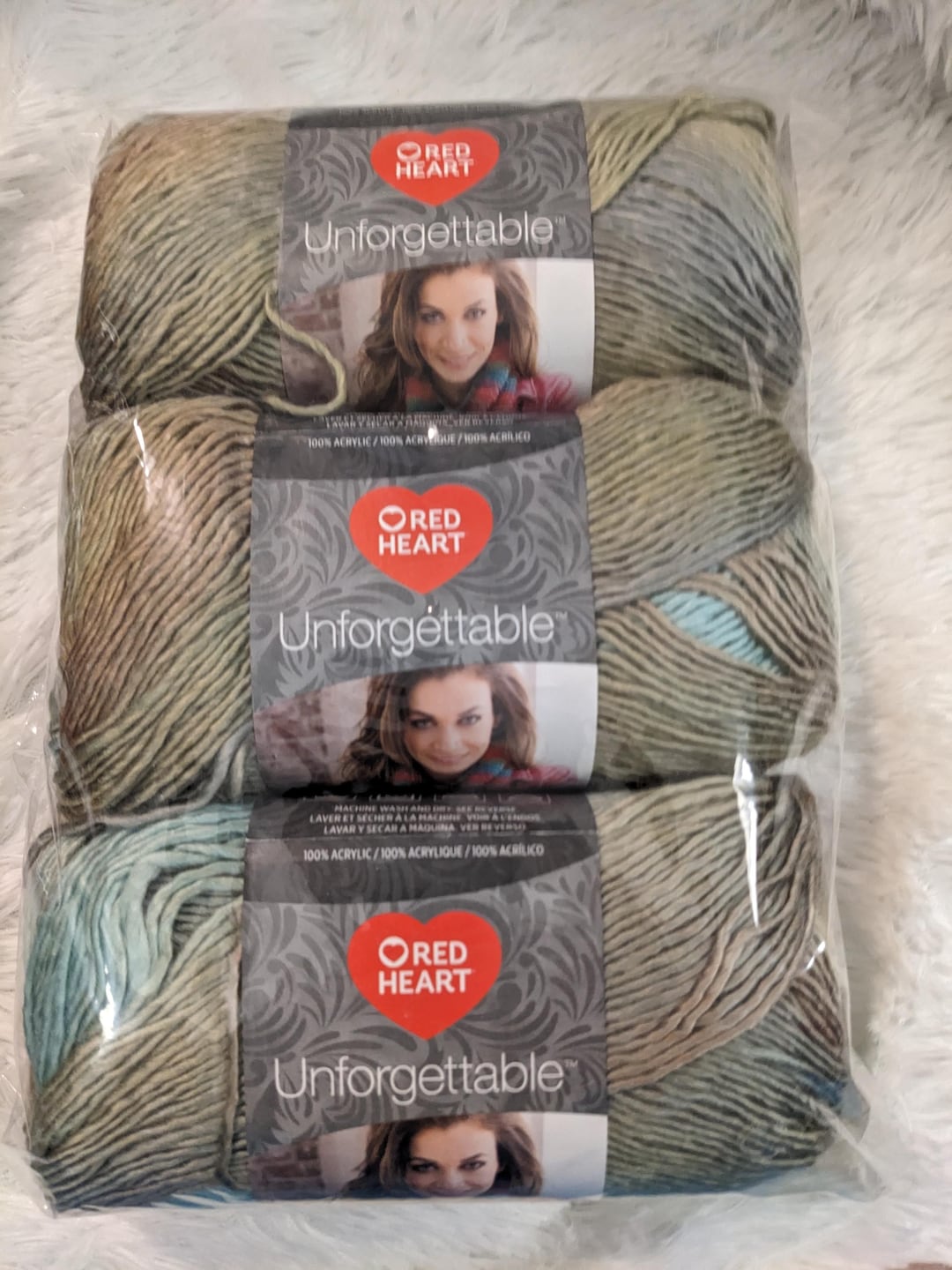 Red Heart Unforgettable Yarn, Three Pack, Discontinued Yarn - Etsy
