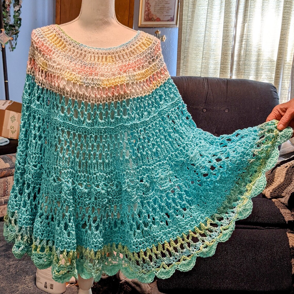 Poncho Cape Crochet Pattern Digital Download Plus Size - Etsy