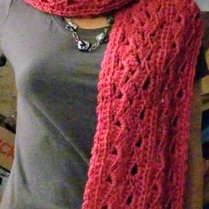 Slanted Lace Shell Scarf, Digital Pattern, Crochet Pattern - Etsy