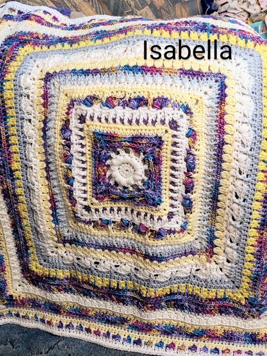 Isabella Crochet Pattern Digital Pattern Lap Blanket Lap - Etsy