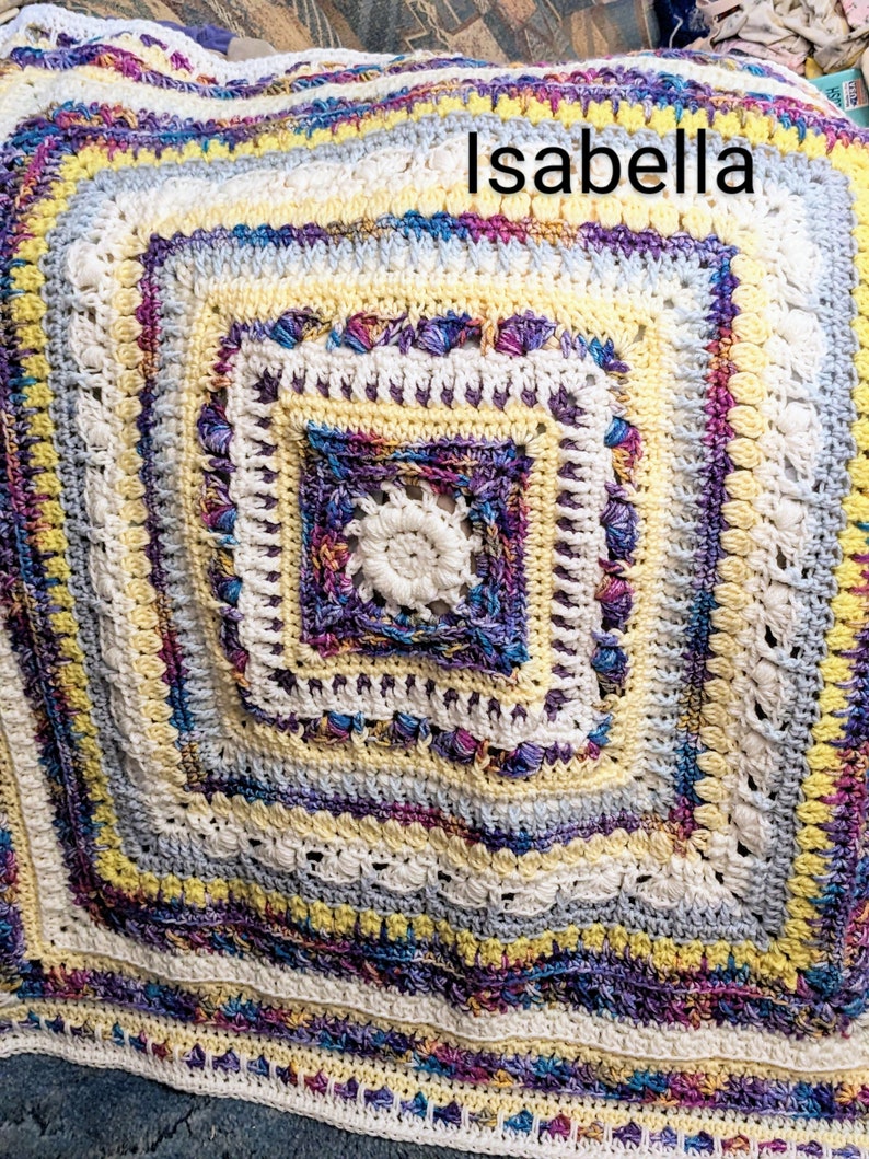 Isabella Crochet Pattern Digital Pattern Lap Blanket Lap - Etsy