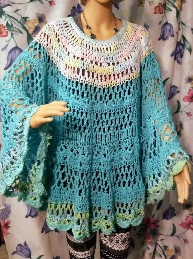 Poncho Cape Crochet Pattern Digital Download Plus Size - Etsy
