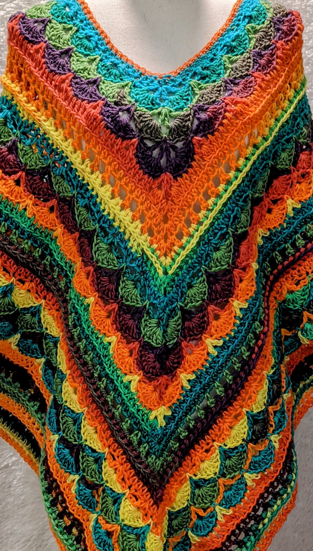 Shells and More Poncho Pattern, Digital Pattern, Digital Download ...