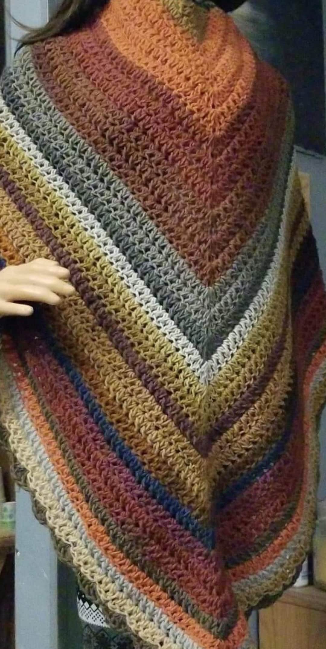 Crochet Two Step Shawl Pattern: Plus Size Oversized Shawl (digital ...