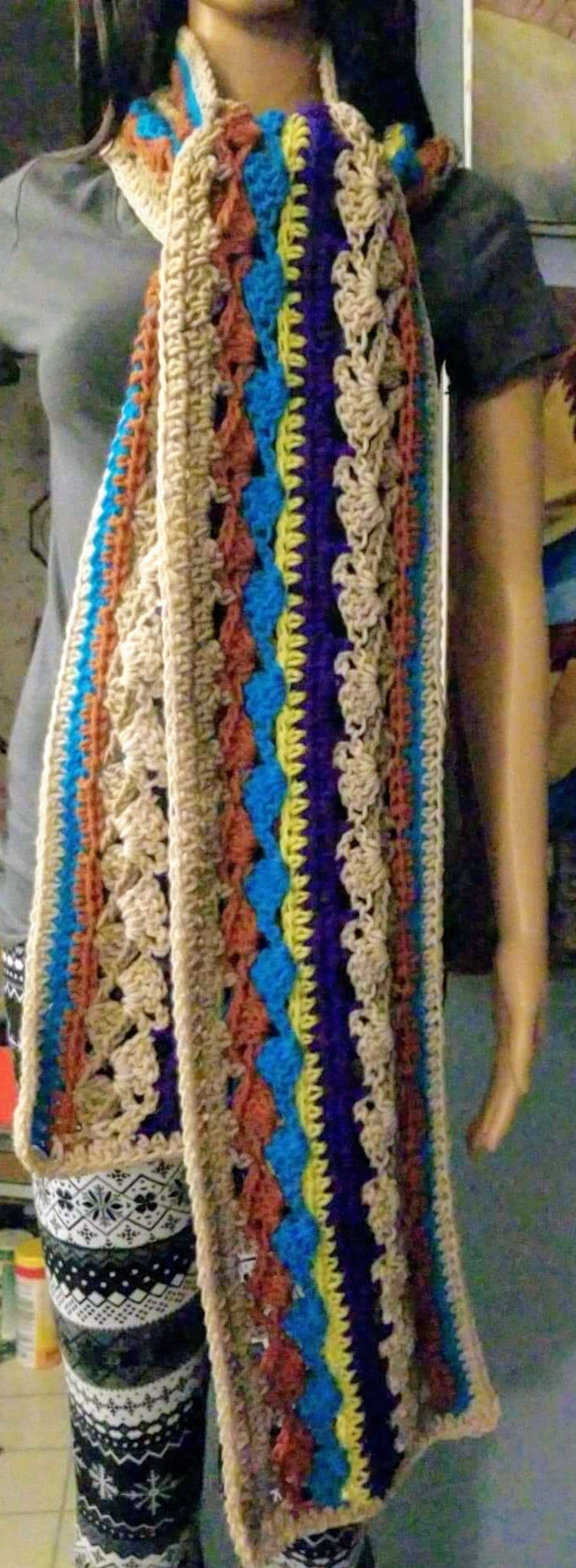 Slanted Lace Shell Scarf Digital Pattern Crochet Pattern - Etsy