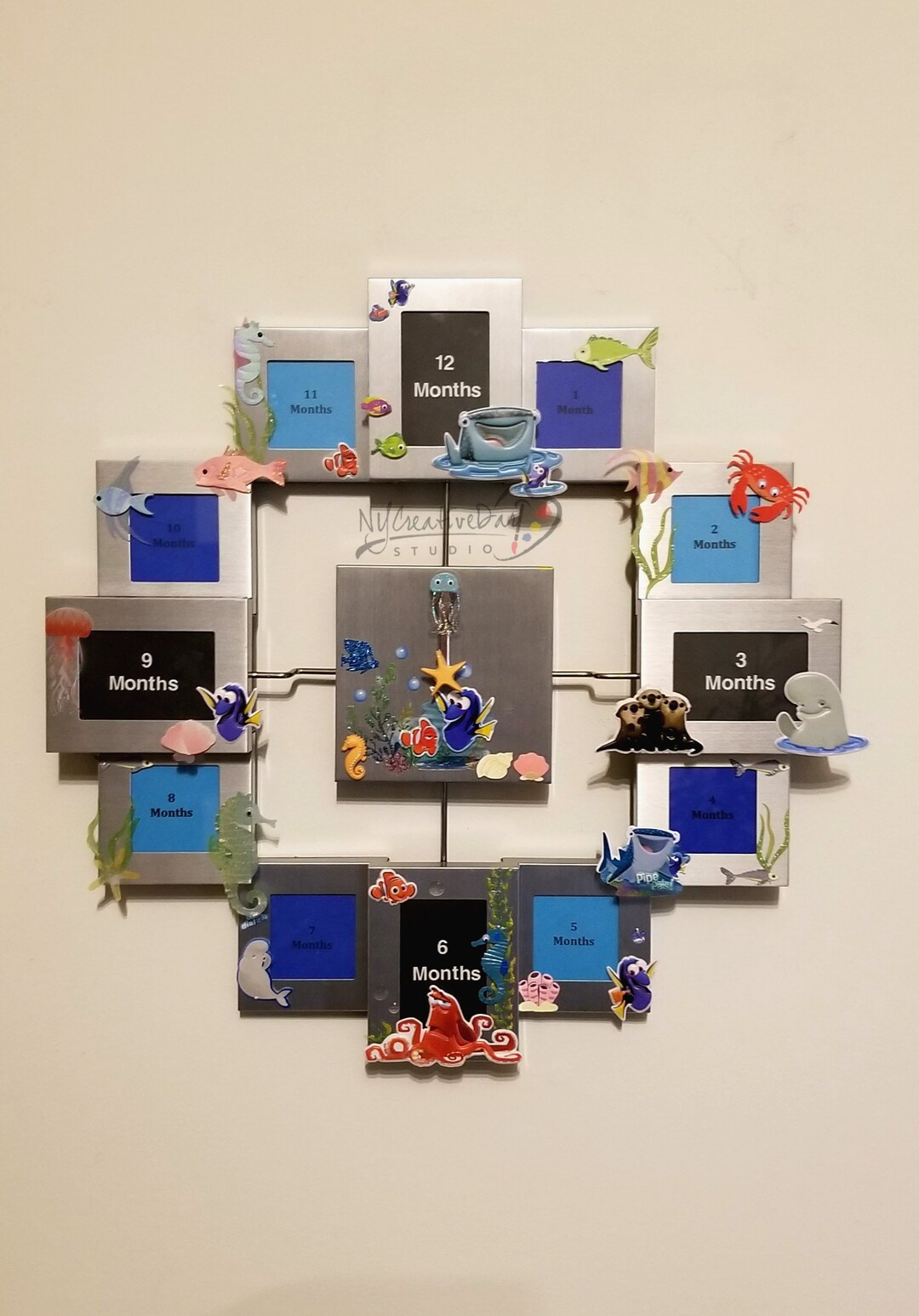 Girl Birthday Gift,finding Dory,first Year Collage Clock,nursery Gift ...
