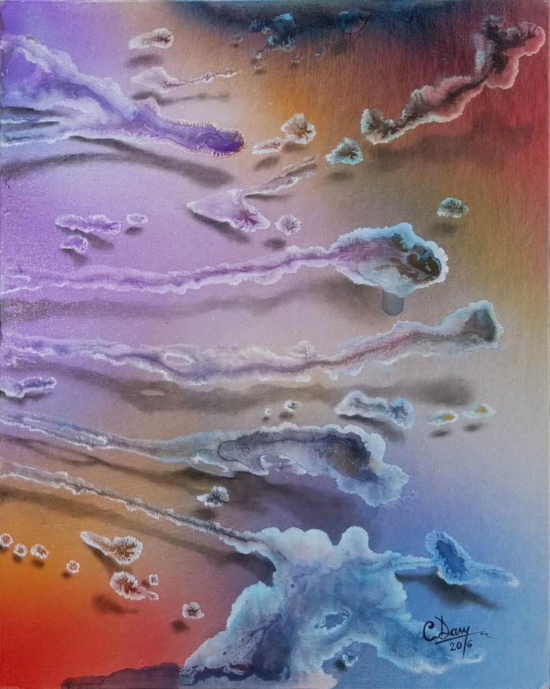 Gift, Abstract Painting, Tears for Orlando, Rainbow, Decor, Colorful ...