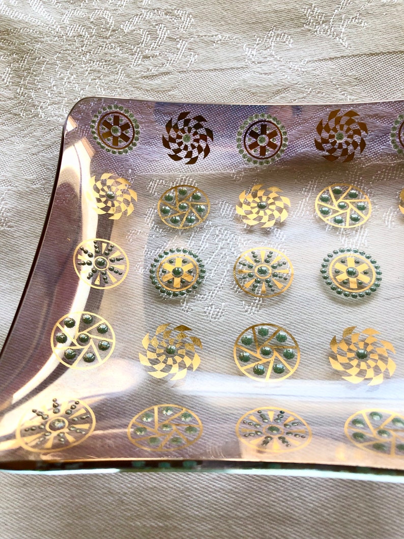 Betty Thorpe Atomic Star Glama Glass Divided Dish / Mid - Etsy