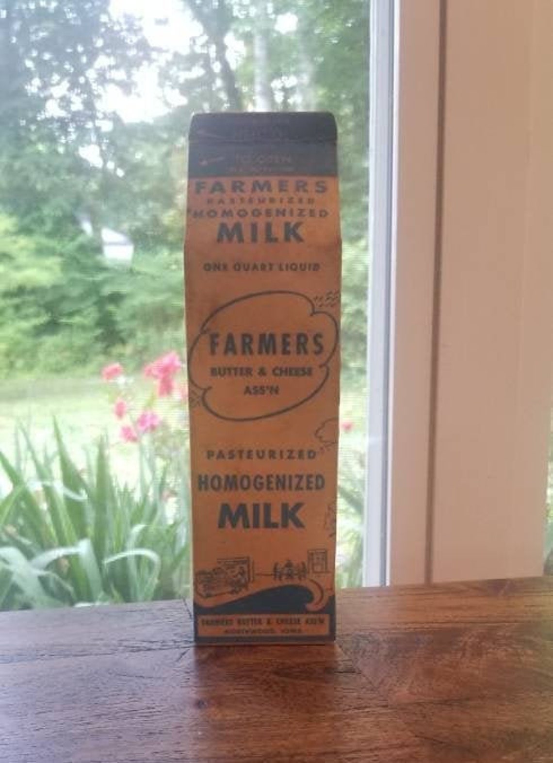 Vintage Farmers Milk Carton – Retro Dairy Packaging – Farmhouse Kitchen ...