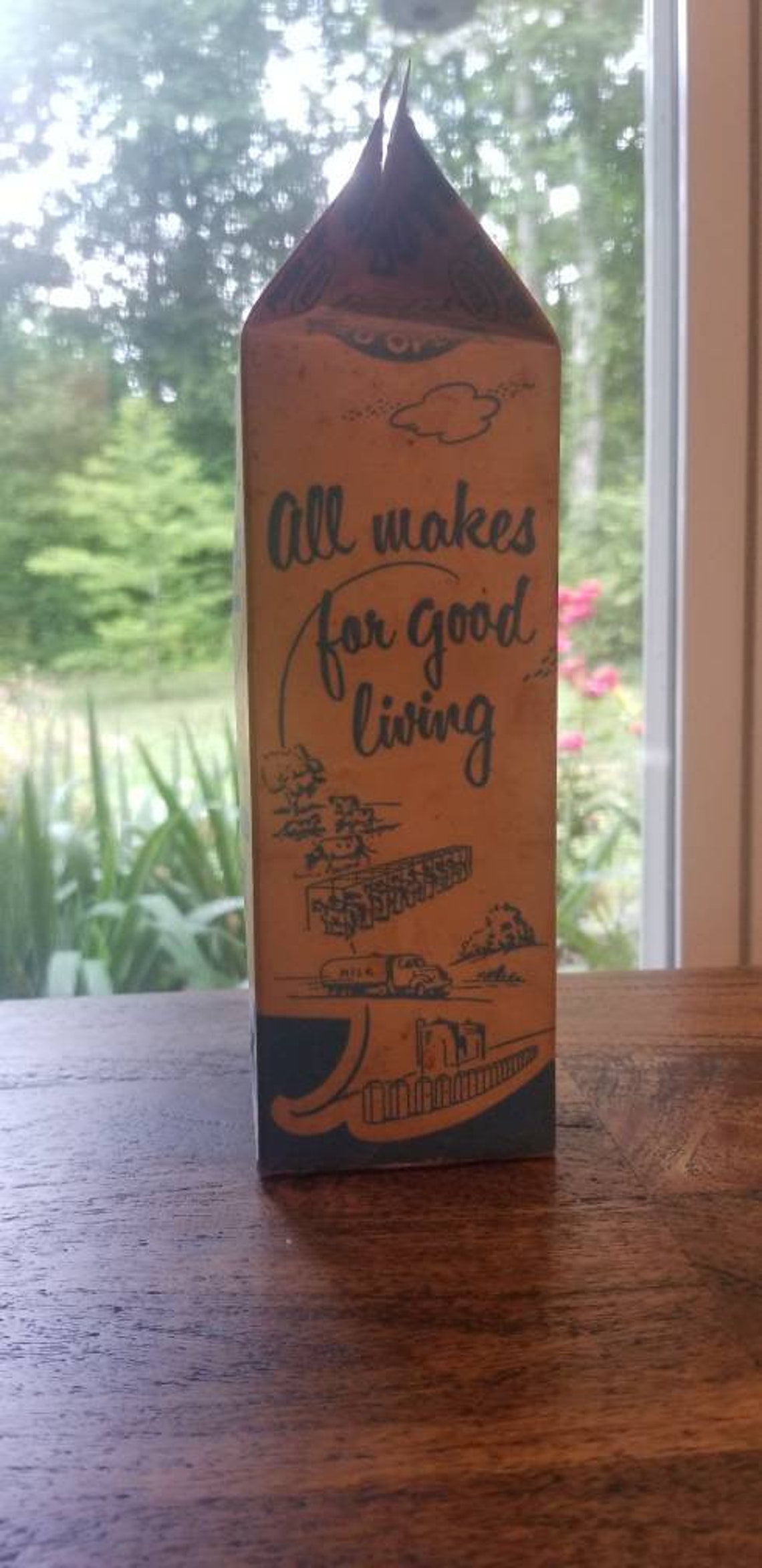 Vintage Farmers Milk Carton – Retro Dairy Packaging – Farmhouse Kitchen ...