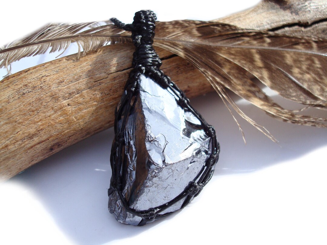 Terahertz Necklace, Bone Healing, Raw Terahertz Stone, EMF Protection ...