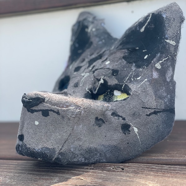 Therian Mask Black Wolf - Etsy