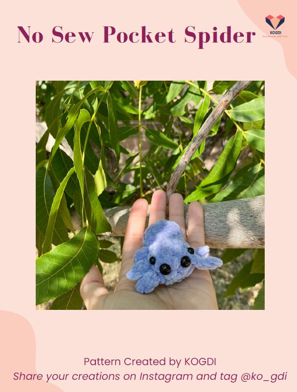 Tiny No Sew Pocket Spider Crochet Pattern - Etsy