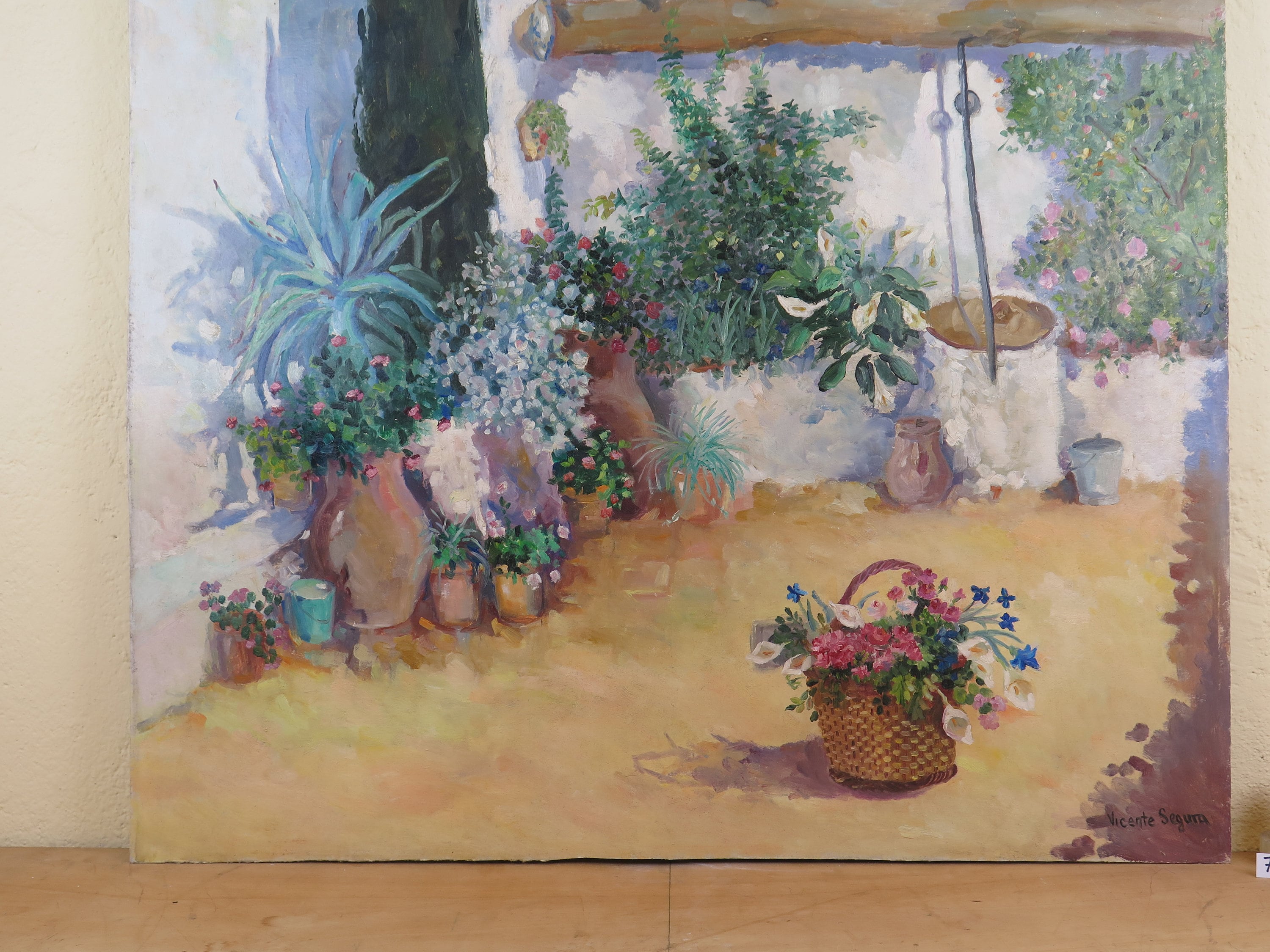 A Vintage Oil Painting by Spanish Painter Vicente Segura Depicting His ...