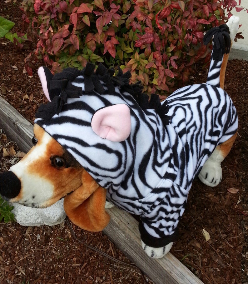 Zebra Hoodie for Dog or Cat Xsmall-xlarge by TKC Cozy Pawz - Etsy