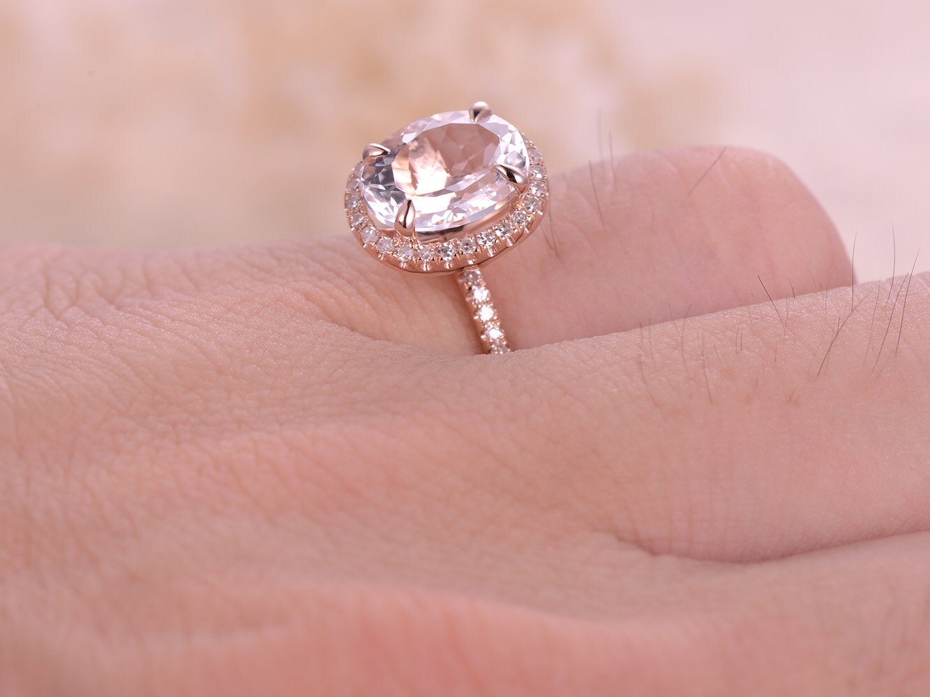 WHITE Topaz Ring7x9mm Oval Cut White Topaz Engagement - Etsy