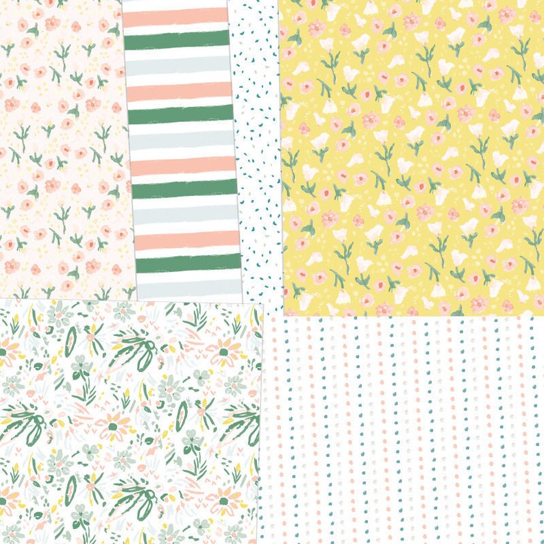 Spring Sugar 14 Digital Papers, Spring Watercolor Digital Pattern ...