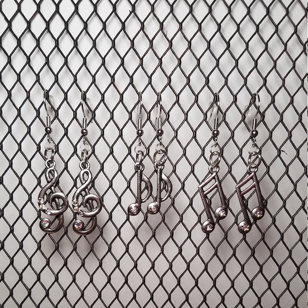 Music Note Earrings - Etsy