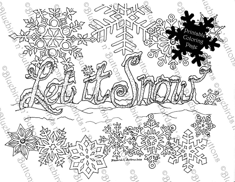 Printable Coloring Page January Let It Snow Fun Activities for Kids and ...