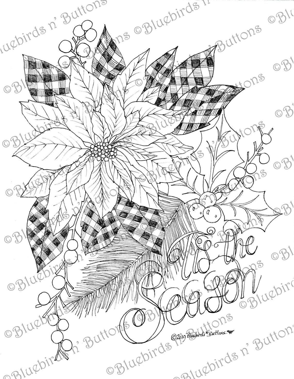 Coloring Page Printable Coloring Page December Coloring Holiday ...