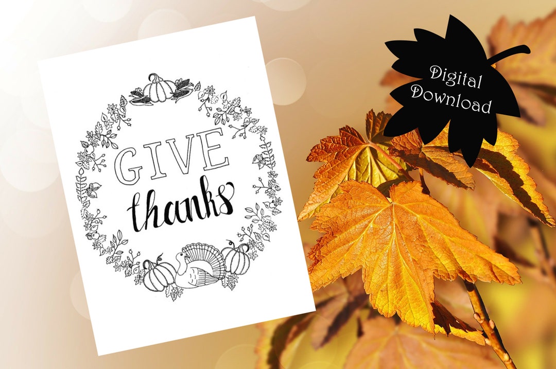 Printable Color-your-own Thanksgiving Note Cards - Blank Greeting Cards ...