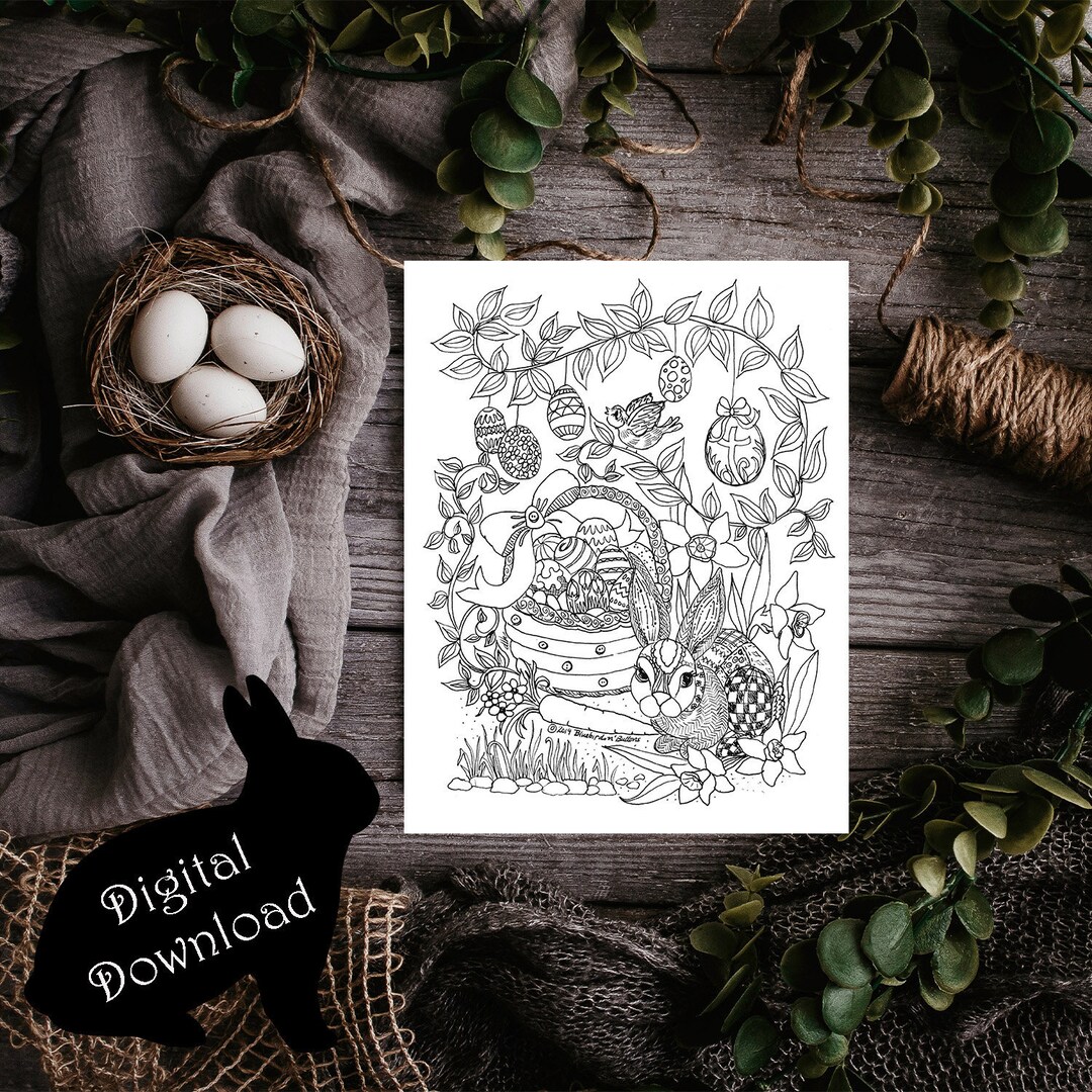 Printable Color-your-own Easter Note Cards - Blank Greeting Cards ...