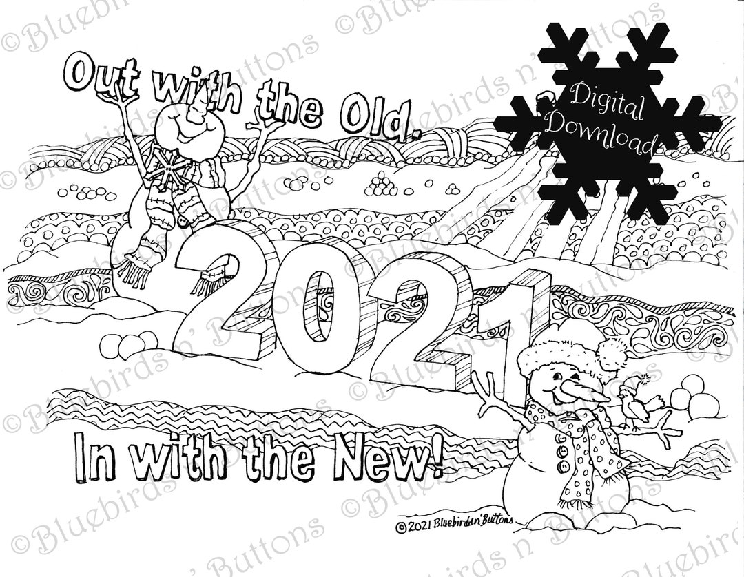 Printable Coloring Page - January Goodbye 2020 - Digital Download ...