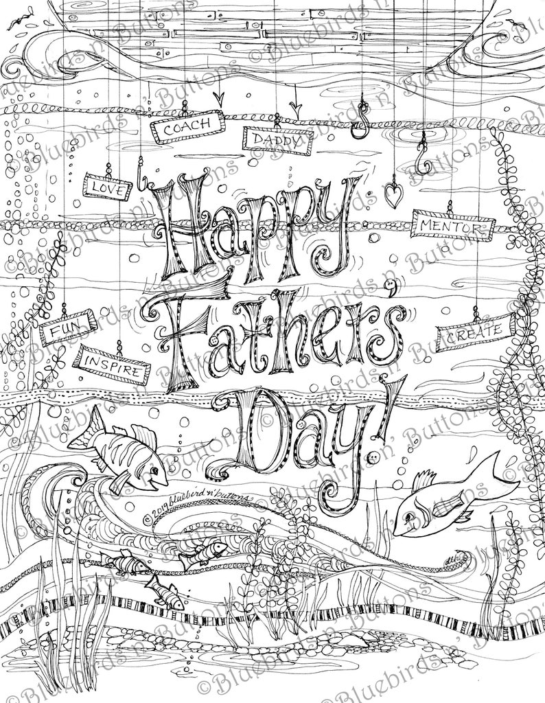 Coloring Page - Printable Coloring Page - June Coloring - Father's Day ...