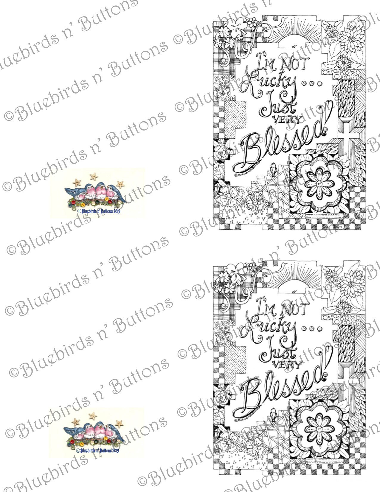 Printable Color-your-own St. Patrick's Day Note Cards | Etsy