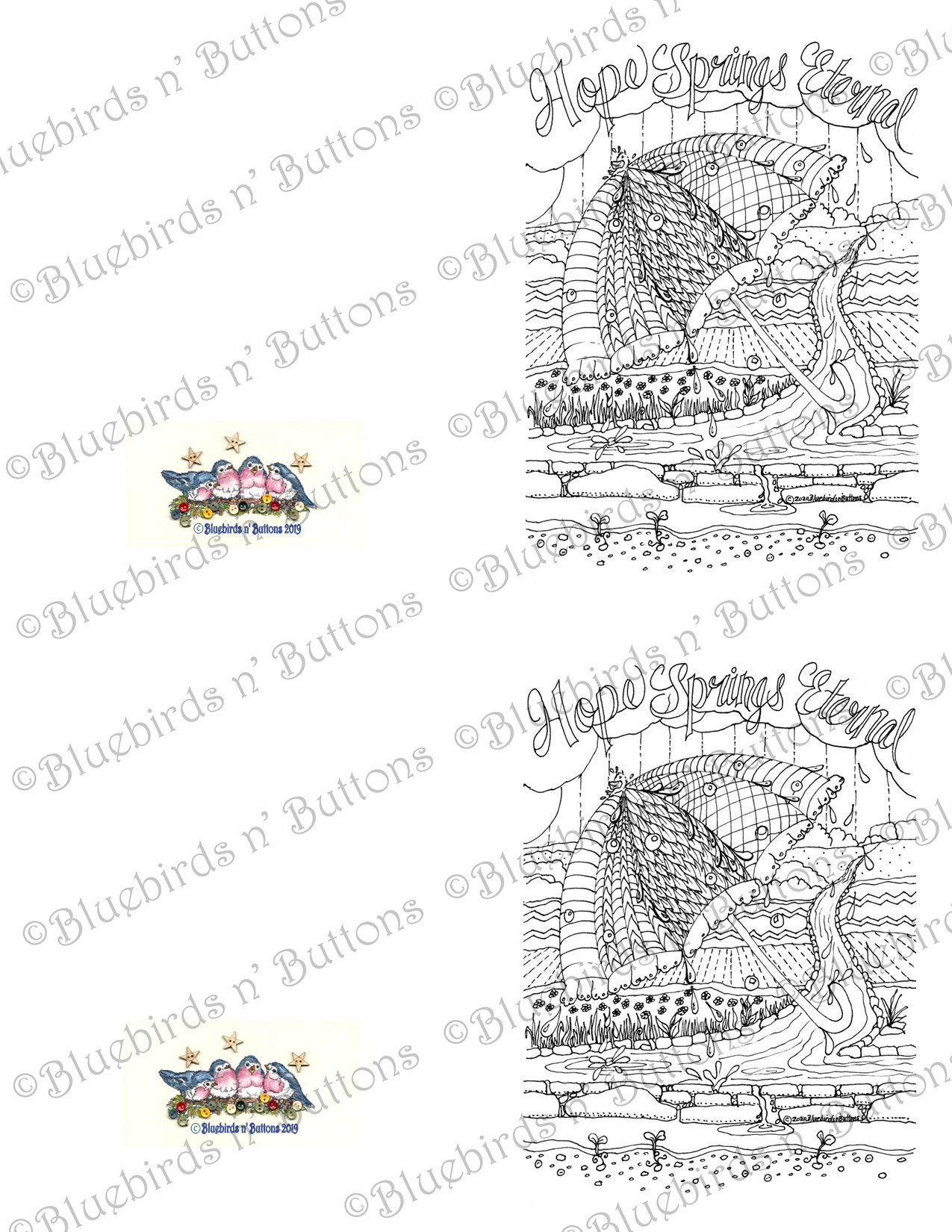 Printable Color Your Own Note Cards With Matching Envelope | Etsy