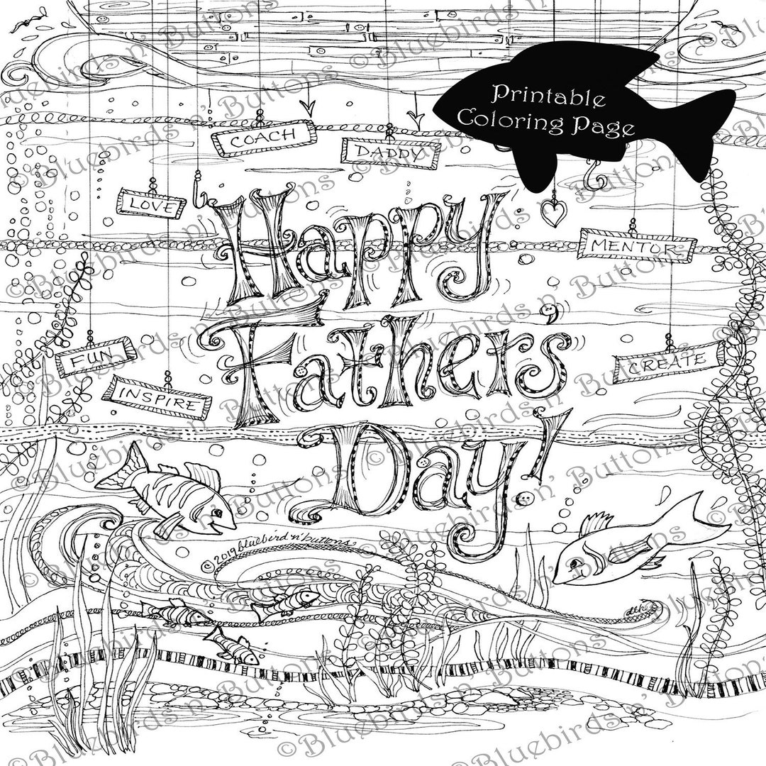 Coloring Page - Printable Coloring Page - June Coloring - Father's Day ...