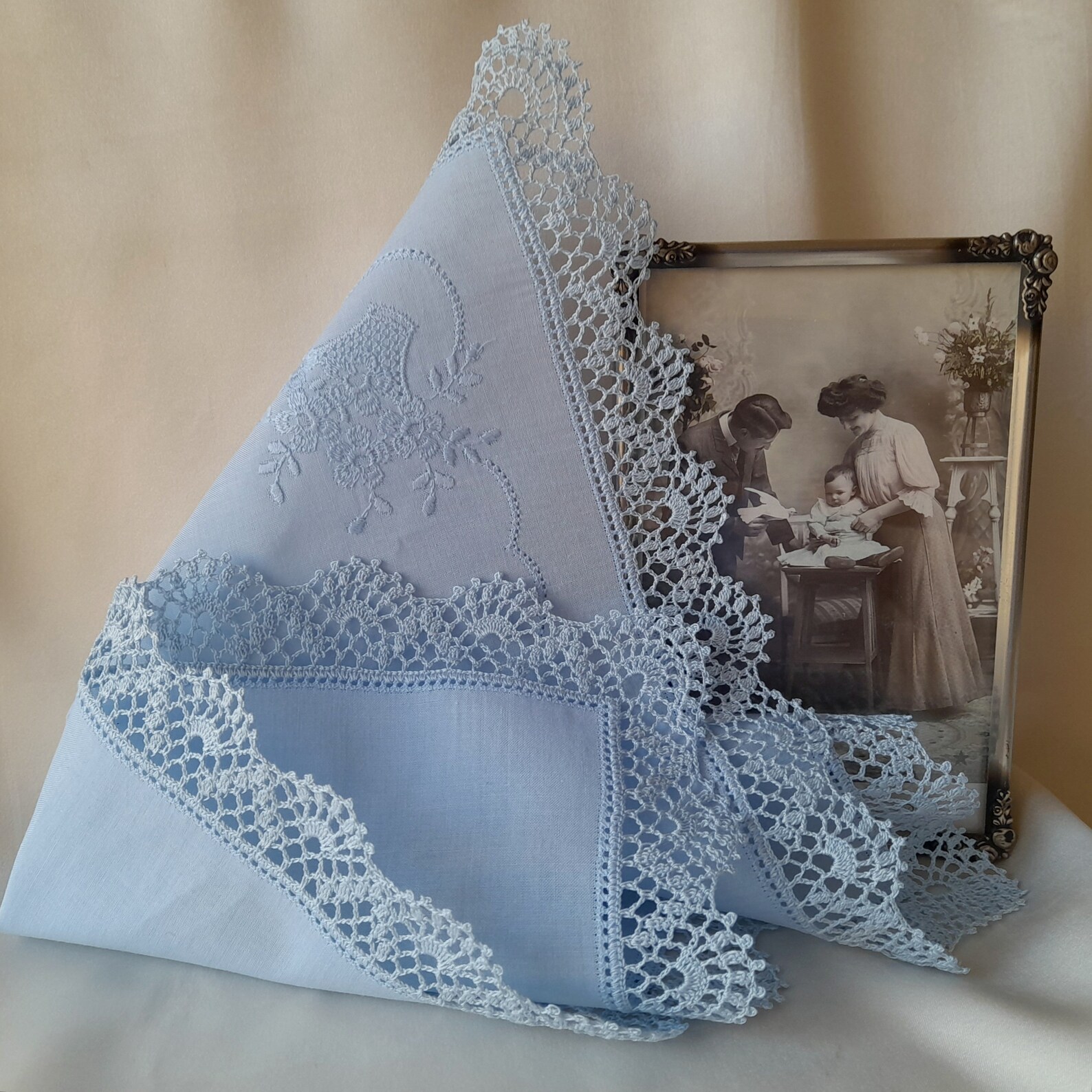 Ladies Pastel Color Lace Handkerchief. - Etsy