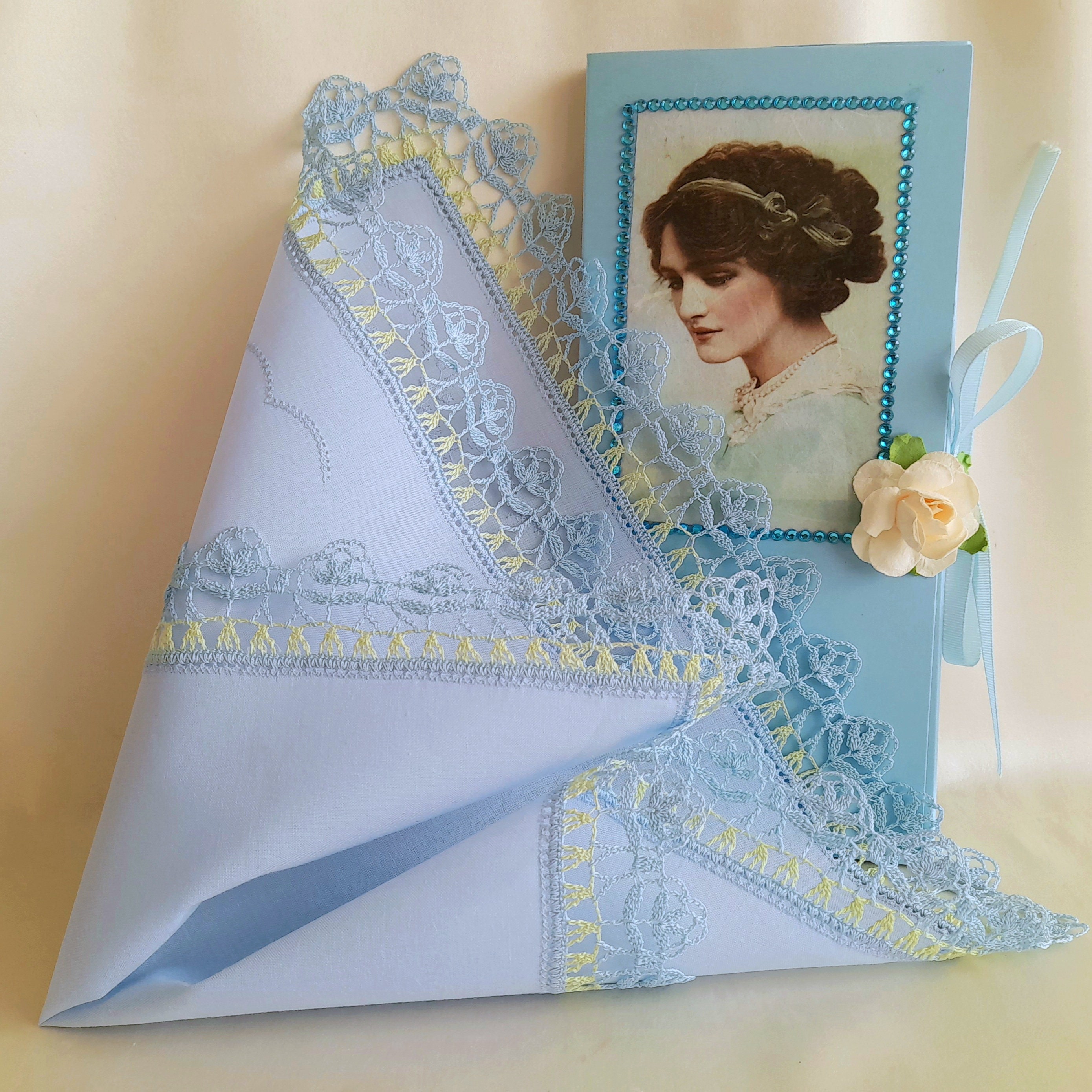 Vintage Roses Lady Handkerchiefs. - Etsy