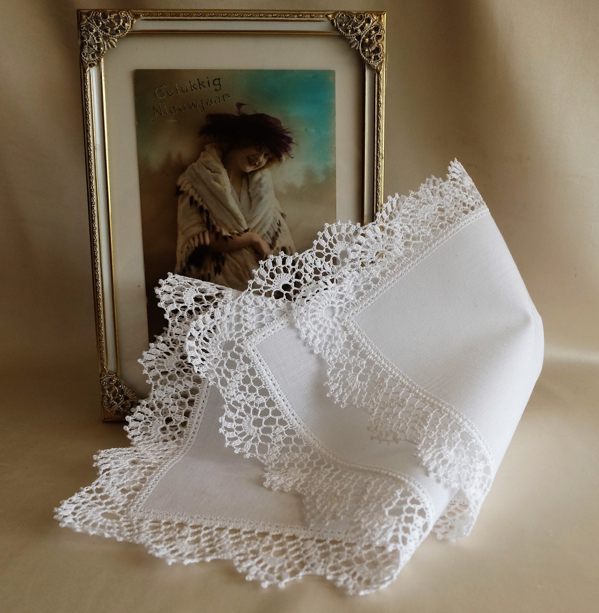Ladies Pastel Color Lace Handkerchief. - Etsy