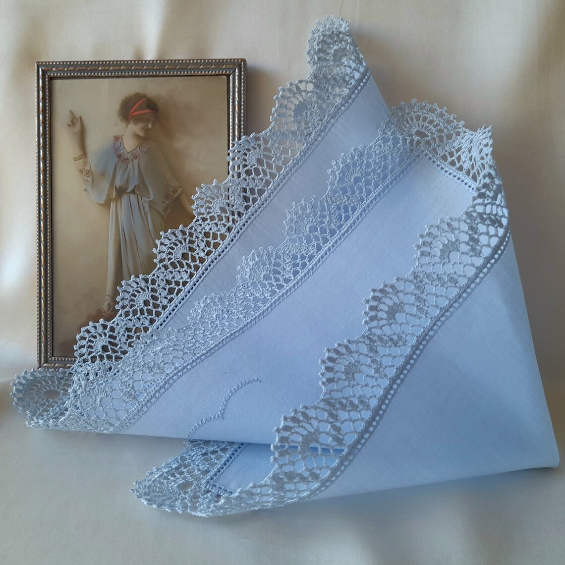Ladies Pastel Color Lace Handkerchief. - Etsy