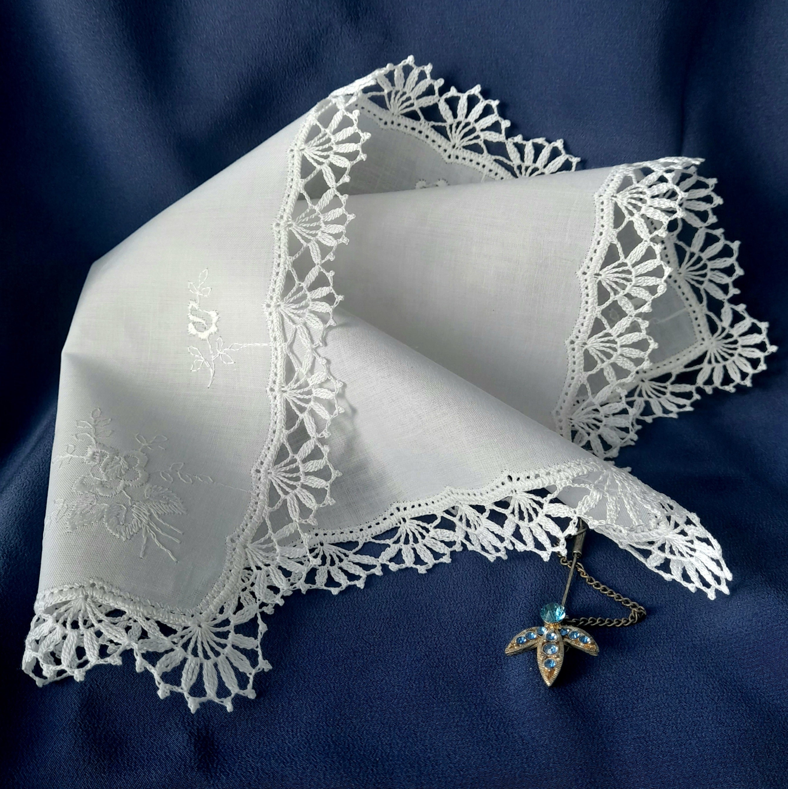 Lotus Flower Crochet Handkerchief. - Etsy