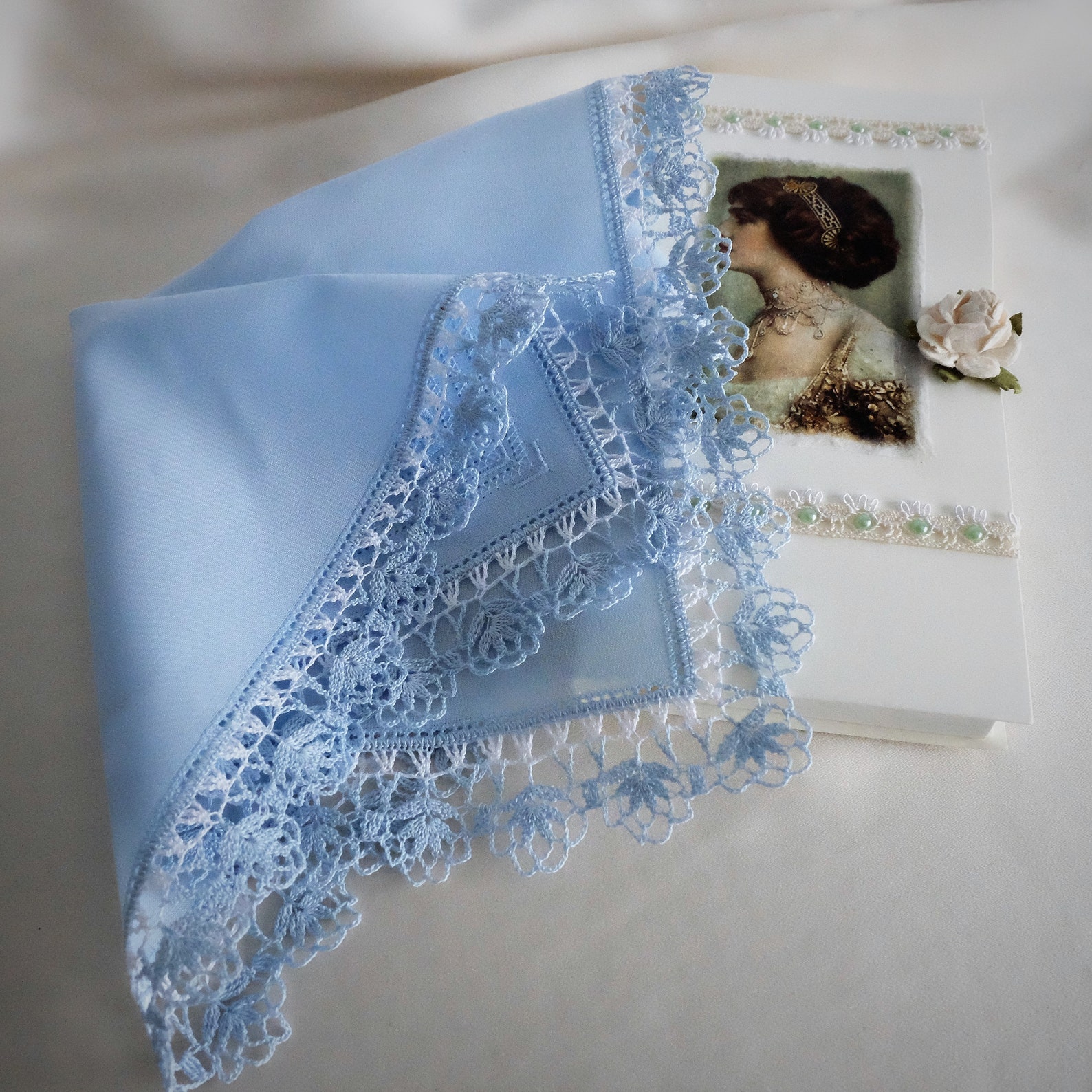 Vintage Roses Lady Handkerchiefs. - Etsy