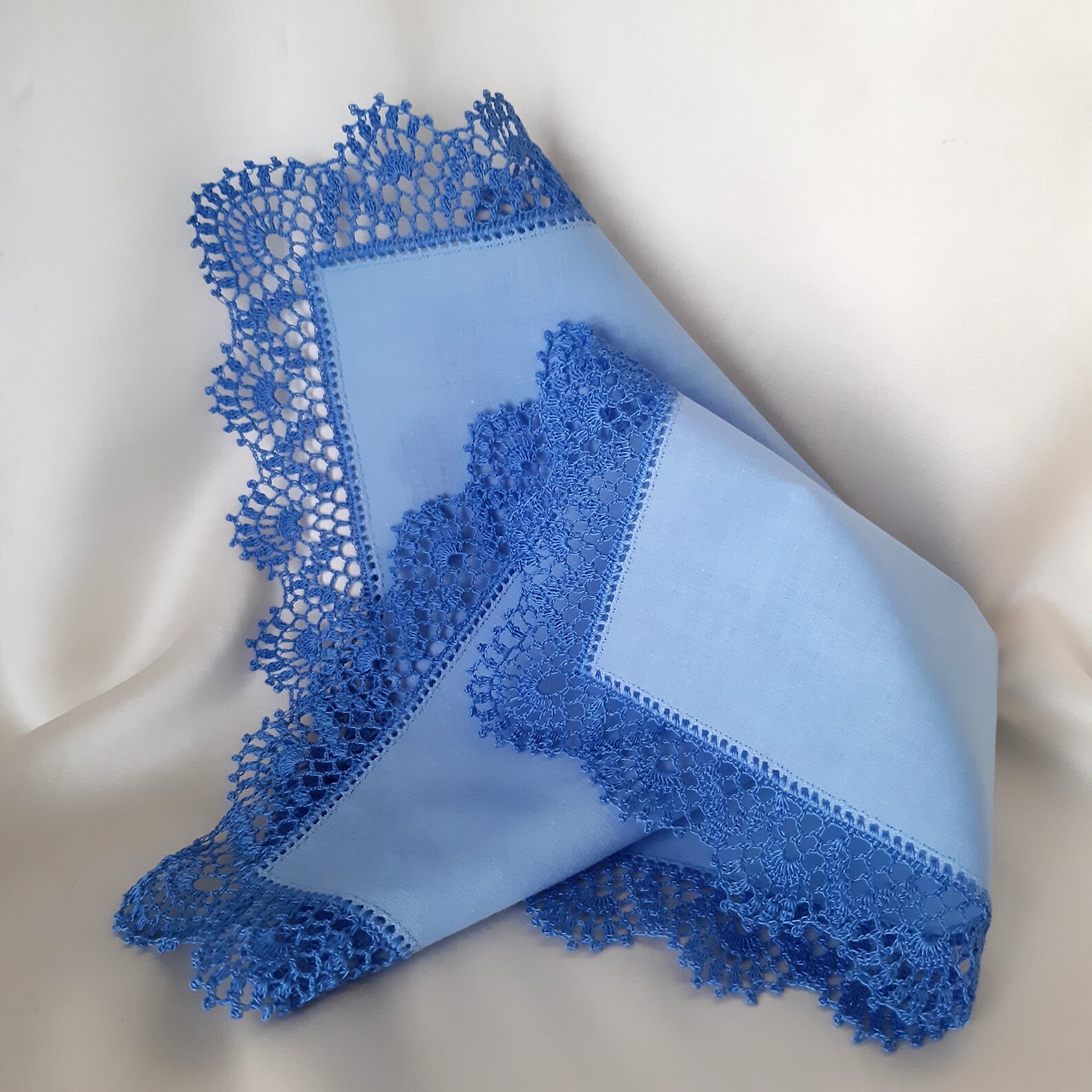 Ladies Pastel Color Lace Handkerchief. - Etsy