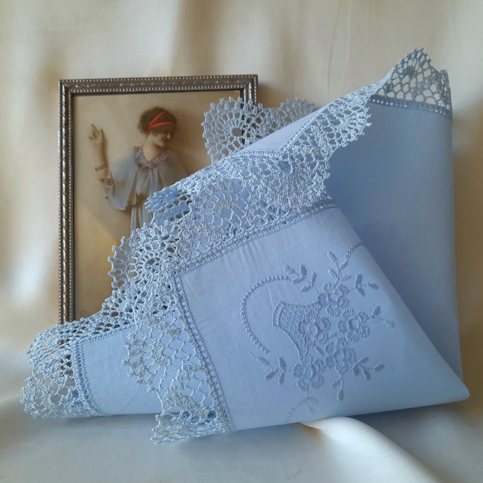 Ladies Pastel Color Lace Handkerchief. - Etsy