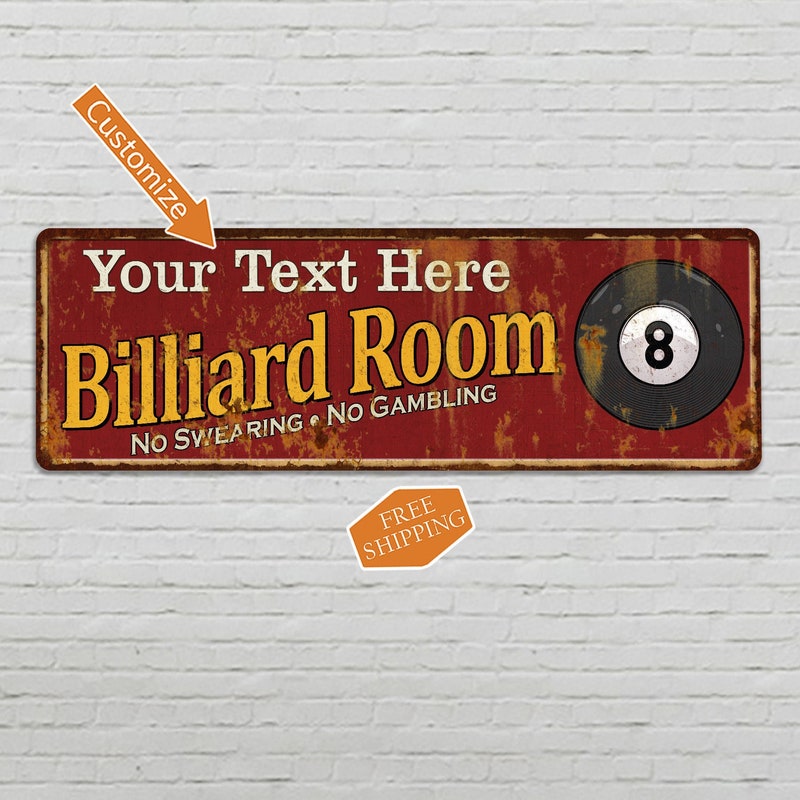 Billiard Sign - Etsy