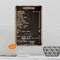 Vintage Menu - Etsy